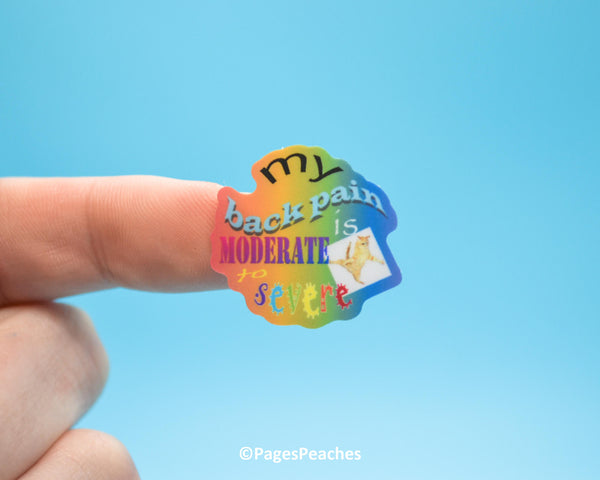 Mini Back Pain Sticker - Pages Peaches