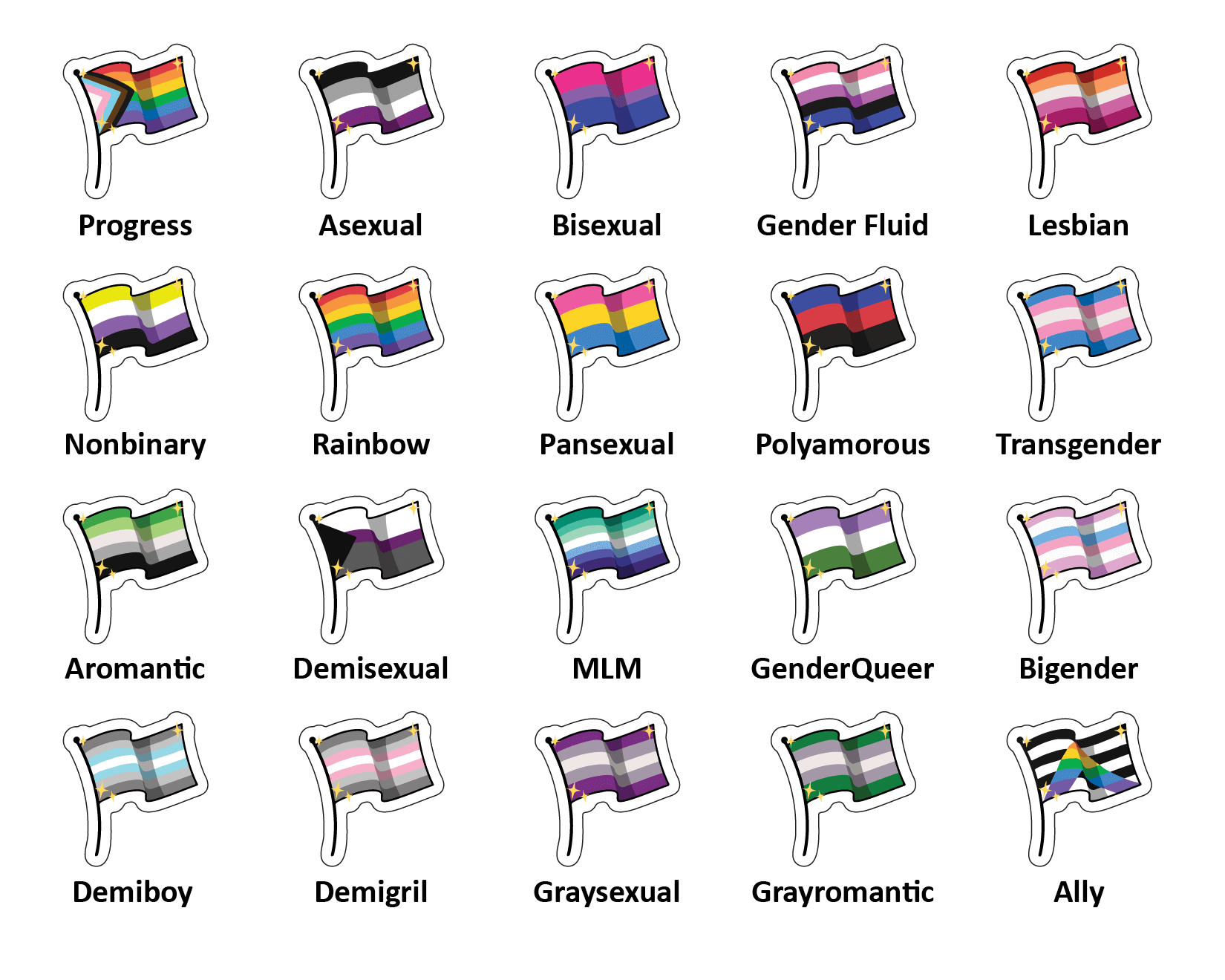 Mini Pride Flag Sheets - Pages Peaches